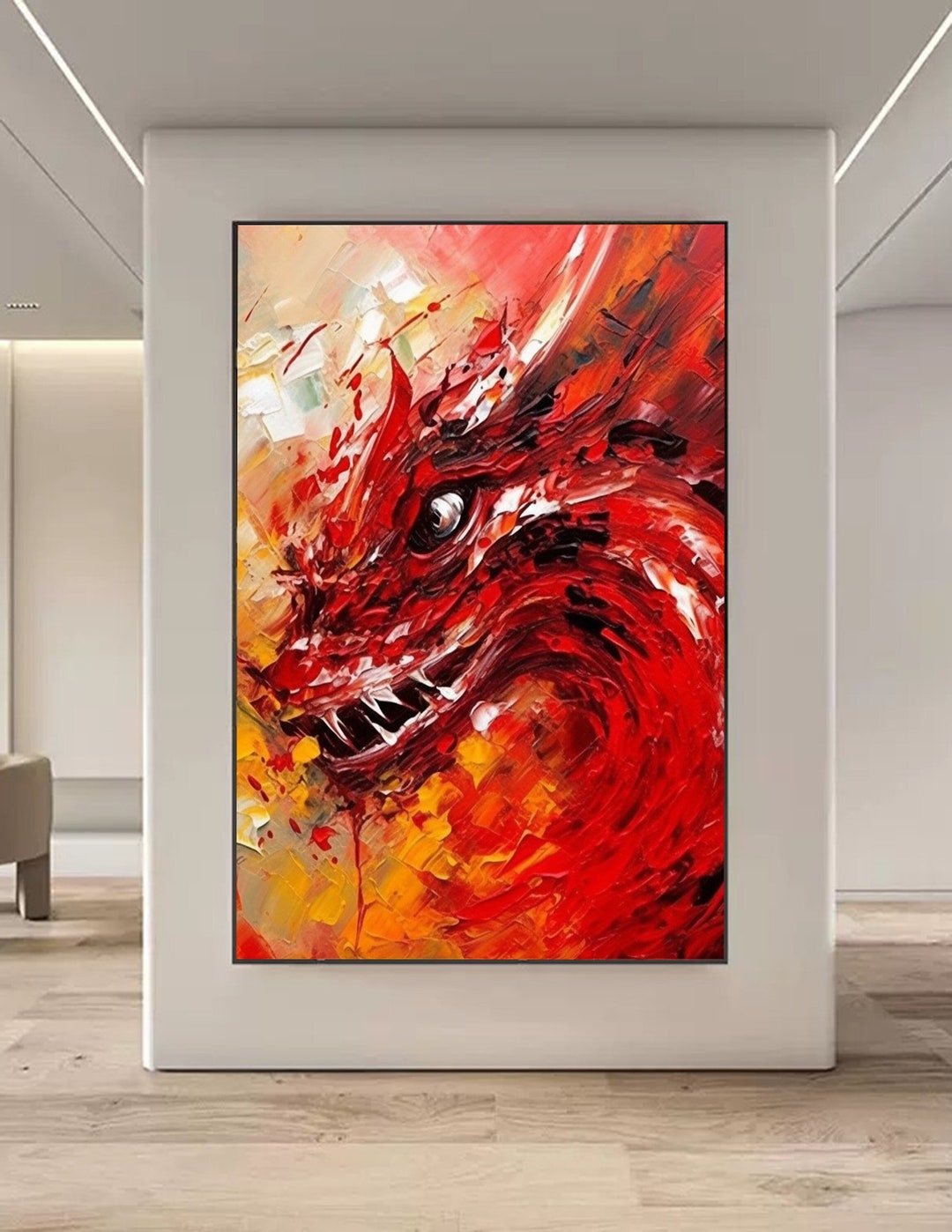 Red Wall Art, Abstract Red Textured Wall Art,abstract Red Painting ...