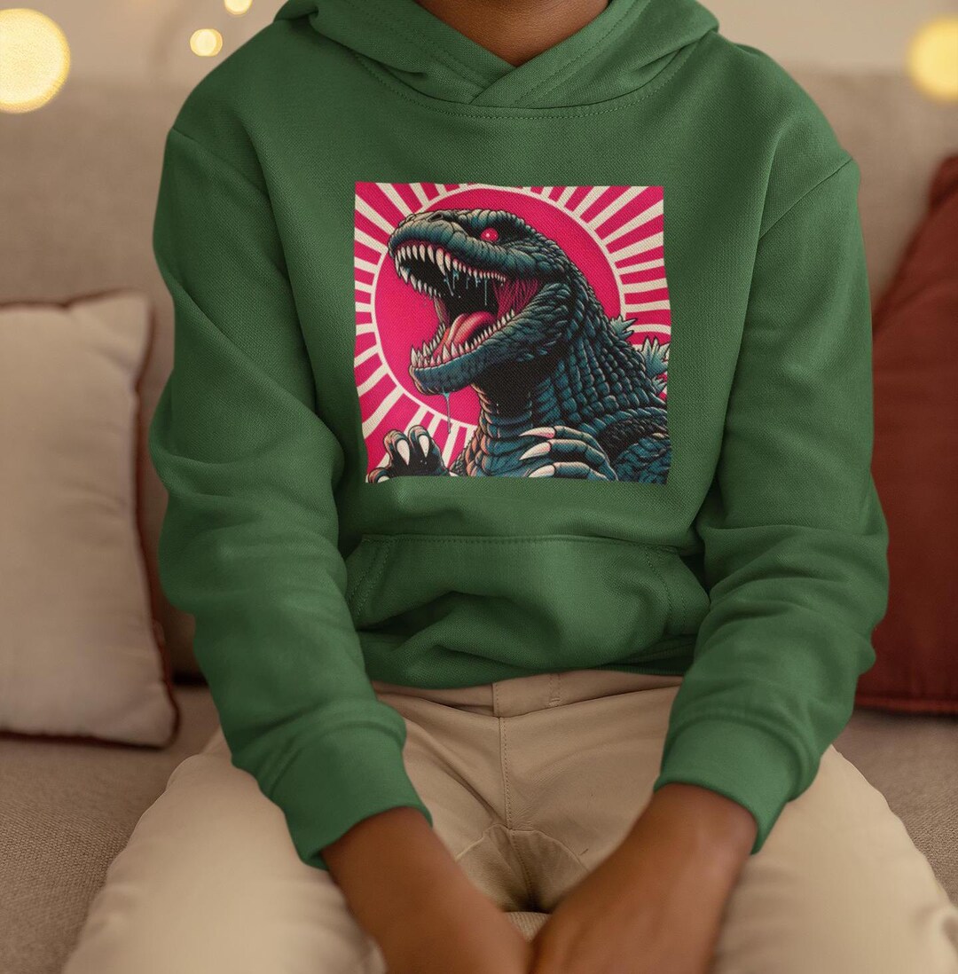 Godzilla Rising Sun Rising Sun Toddler/kids/adult Unisex Hoodie, Kaiju ...