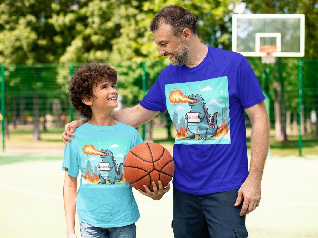 Godzilla Rawr/dad Kawaii Toddler/kids/adult Unisex Shirt, Cute Kawaii ...