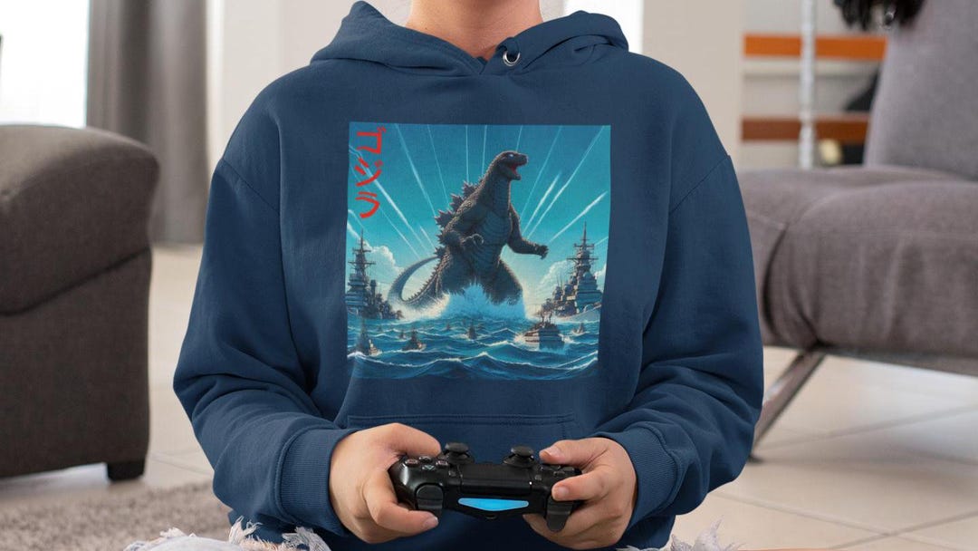 Godzilla Rises Toddler/kids/adult Unisex Hoodie, Kaiju Gojira Hoodie ...