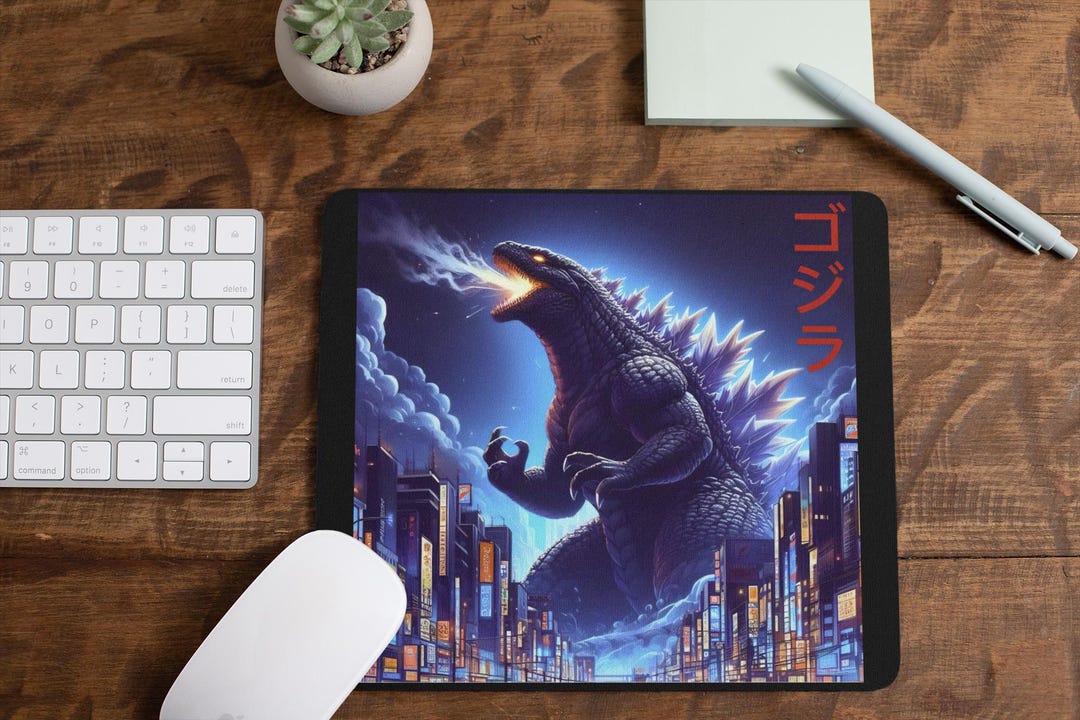 Godzilla in the City Mouse Pad, Gojira Mouse Pad, Kaiju Mouse Pad ...