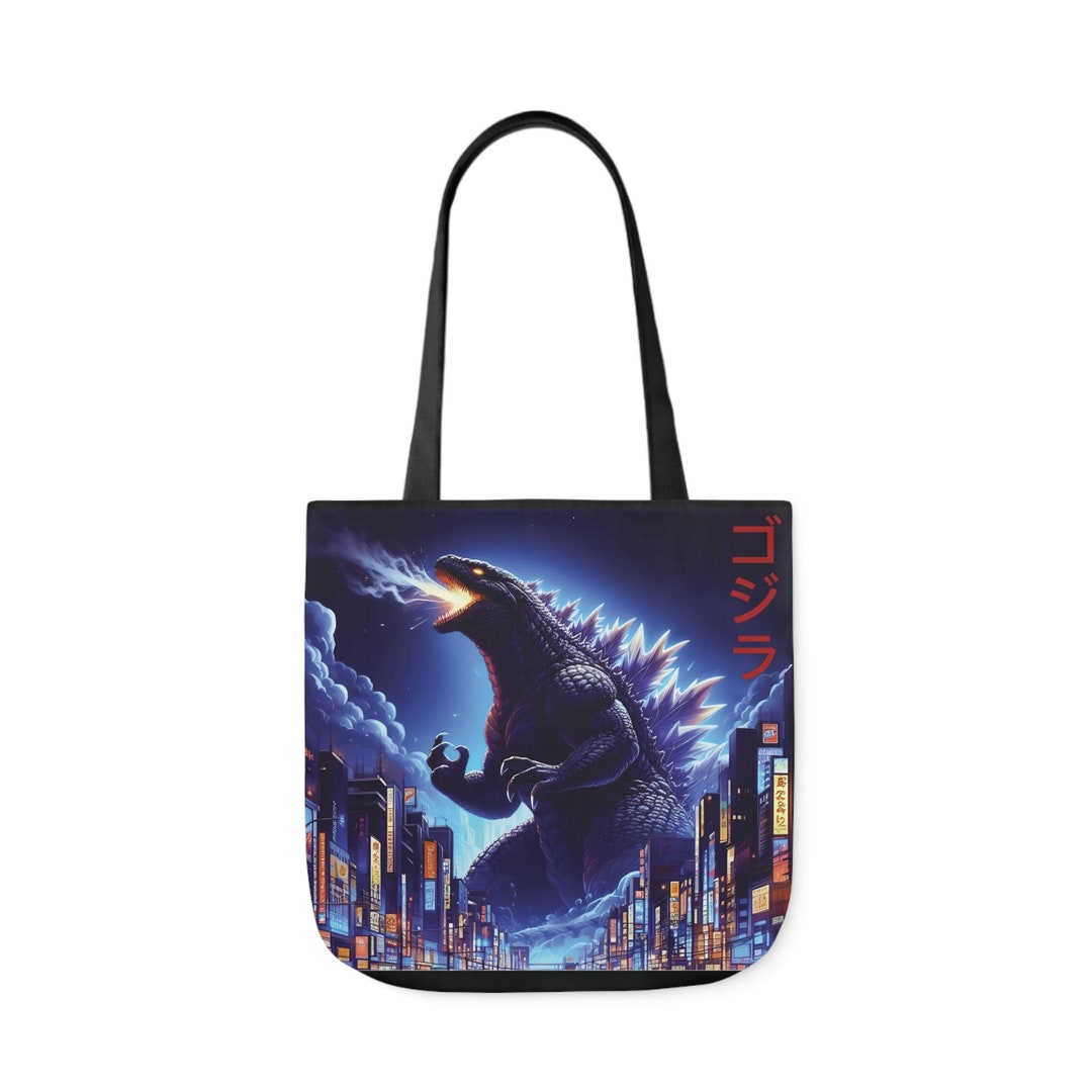 Godzilla 18 X 18 Inch Tote Bag, Godzilla Bag, Godzilla Tote, Anime ...