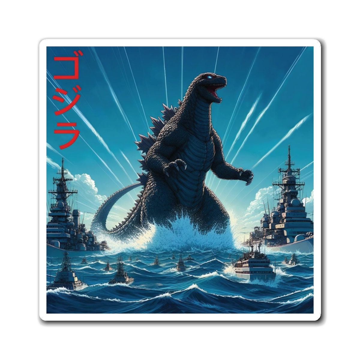 3" X 3" Inch Godzilla Rises Magnet, Anime Magnet, Godzilla Magnet ...