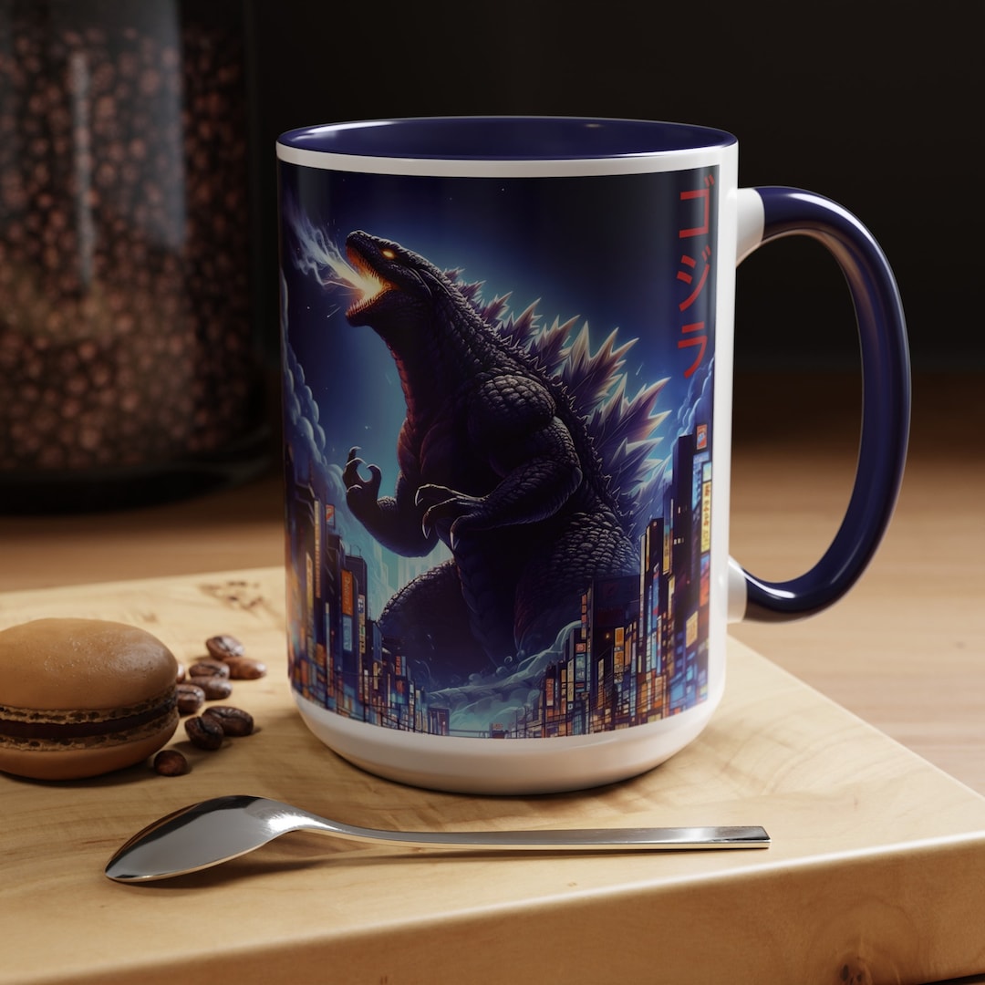 Godzilla 15 Oz Mug, Godzilla Mug, Anime Godzilla Mug, Anime Mug ...