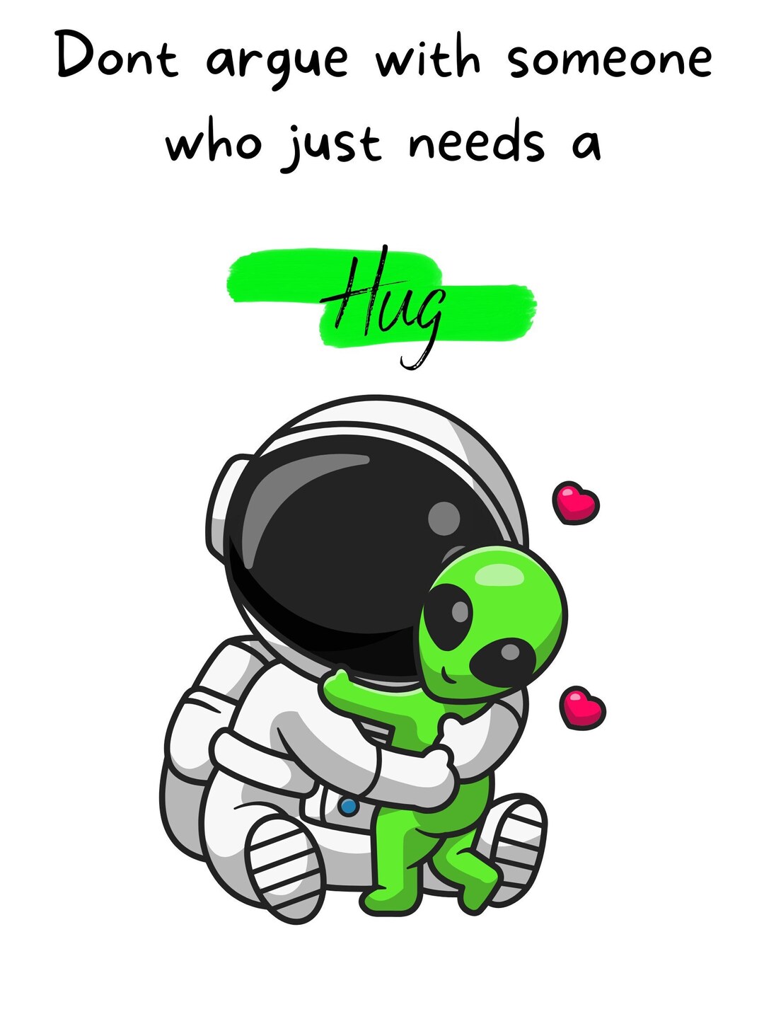Alien Hug Calm Down Corner Posterd - Etsy