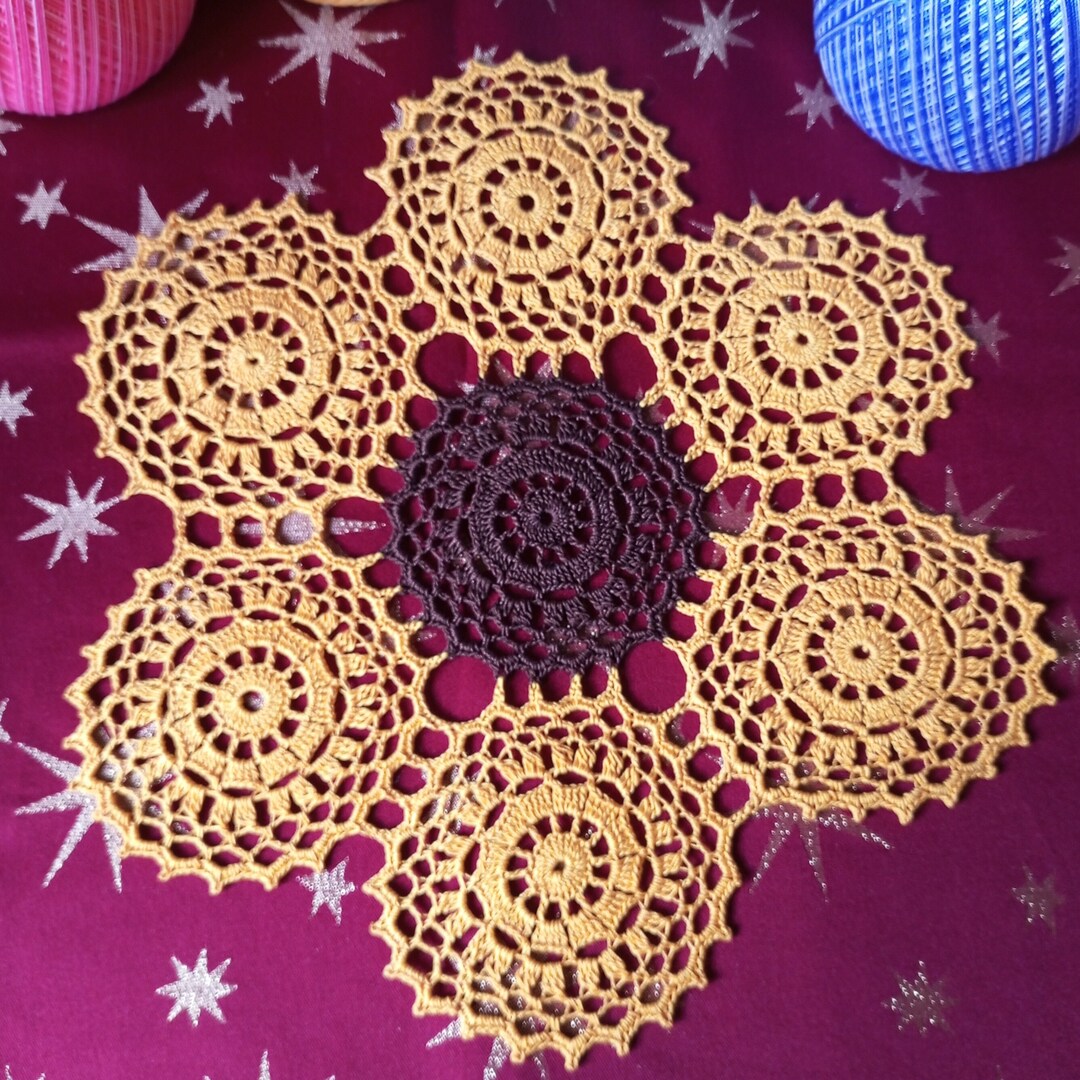 Crochet Doily Daisy Doily Crochet Coasters Crochet Napkin Table ...