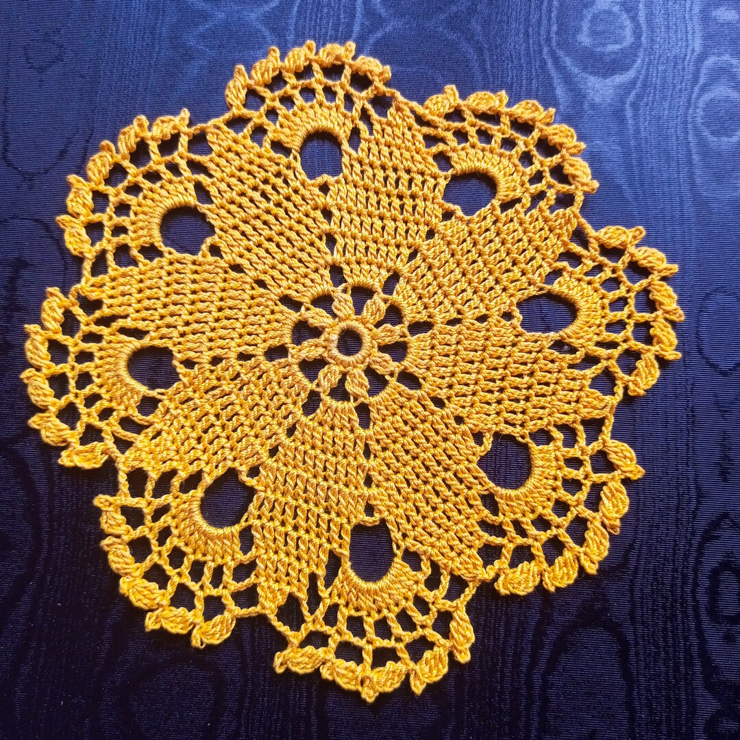 Crochet Doily Yellow Lace Crochet Doily Crochet Coasters Crochet Napkin ...