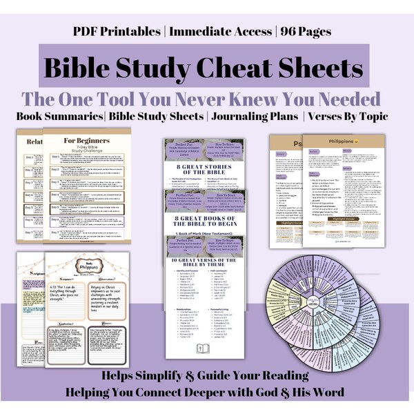 Bible Study Sheets - Etsy