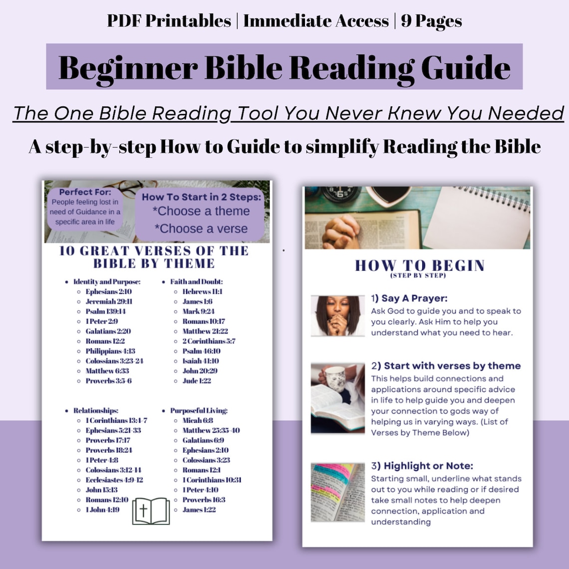 Bible Reading Guide - How & Where to Start Reading + Verses by Topic ...