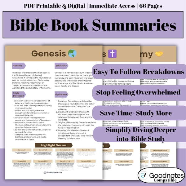Bible Study Book Summary - Etsy