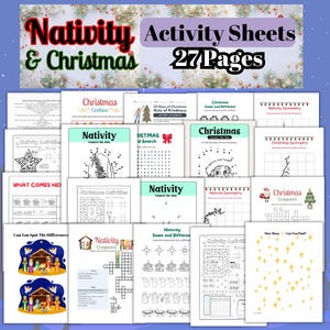 Christian Christmas Nativity Activity Bundle: Coloring Pages, Games ...