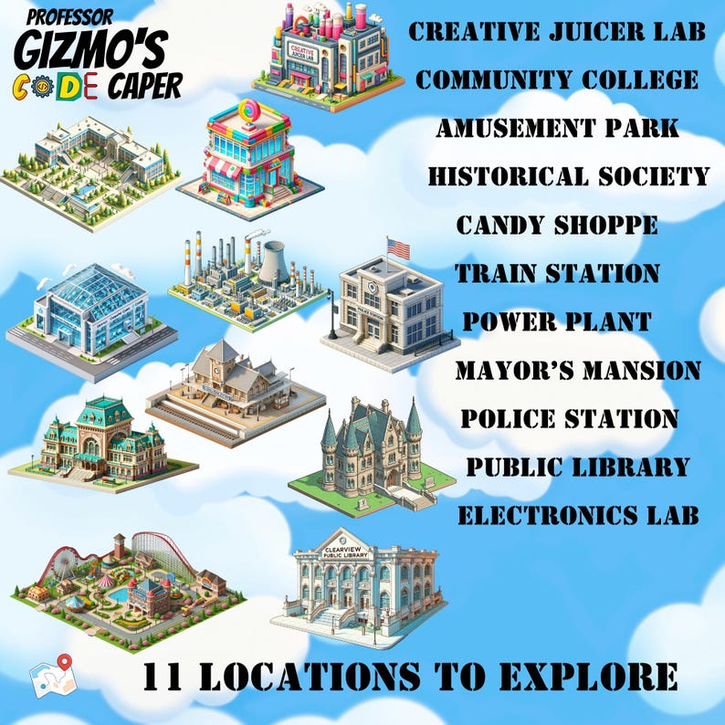Professor Gizmo's Code Caper- a Printable Scavenger Hunt - Etsy