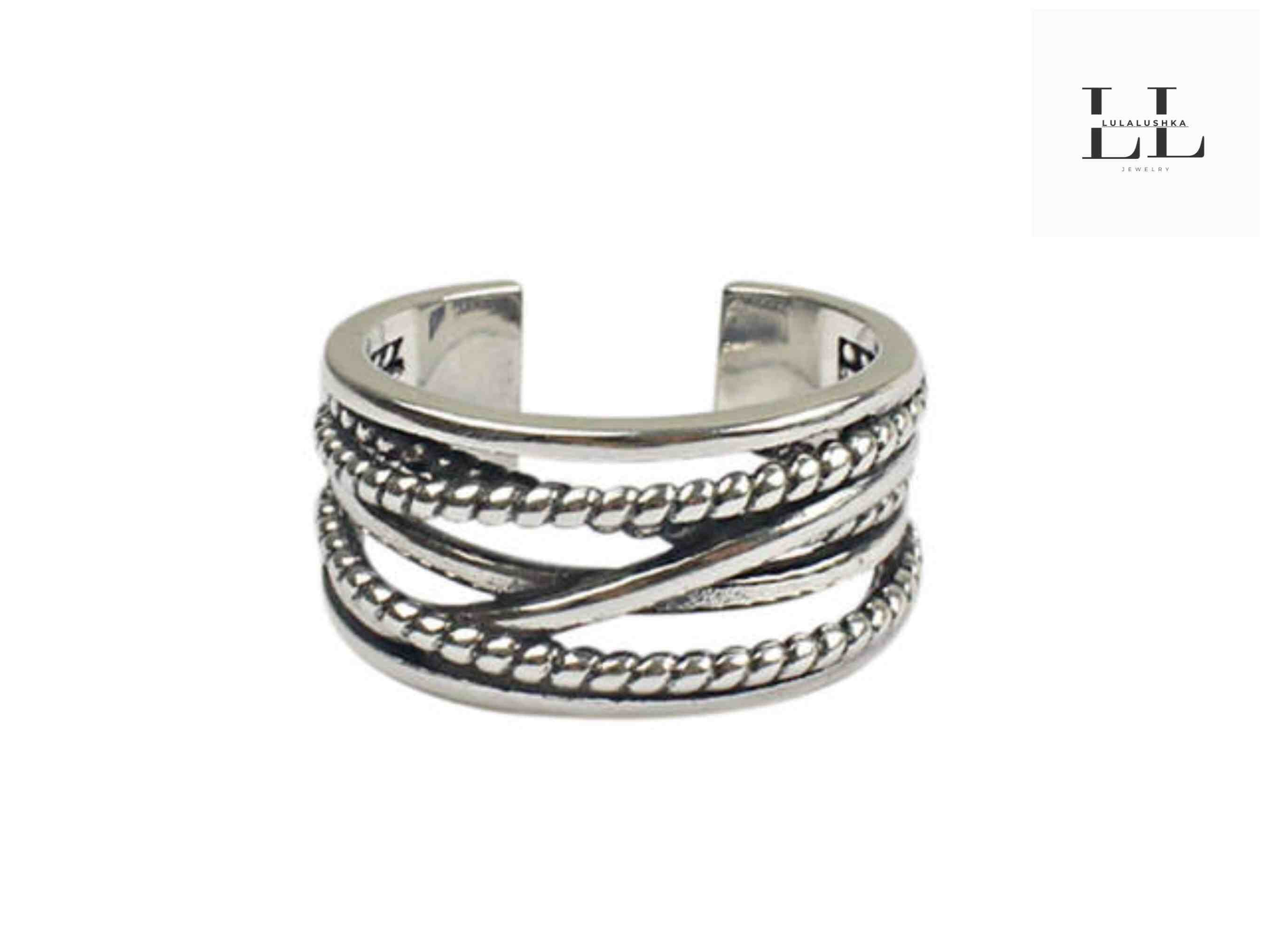 Elegant Layers: Sterling Silver Open Rings for Women A Touch of Luxury ...