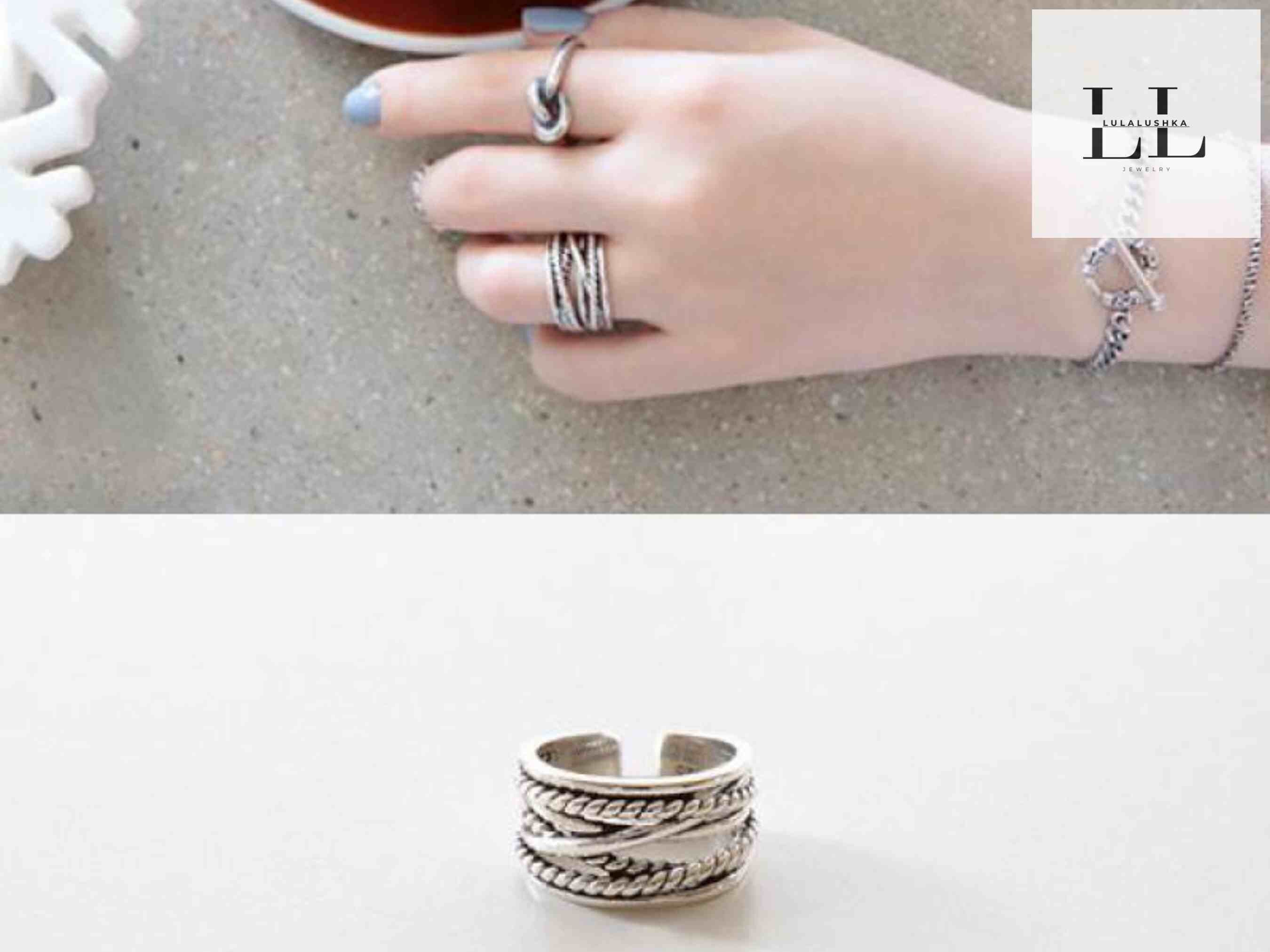 Elegant Layers: Sterling Silver Open Rings for Women A Touch of Luxury ...