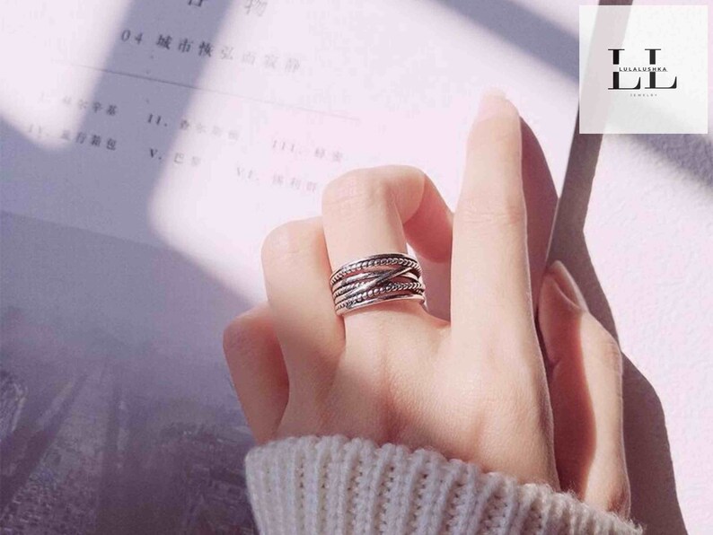 Elegant Layers: Sterling Silver Open Rings for Women A Touch of Luxury ...