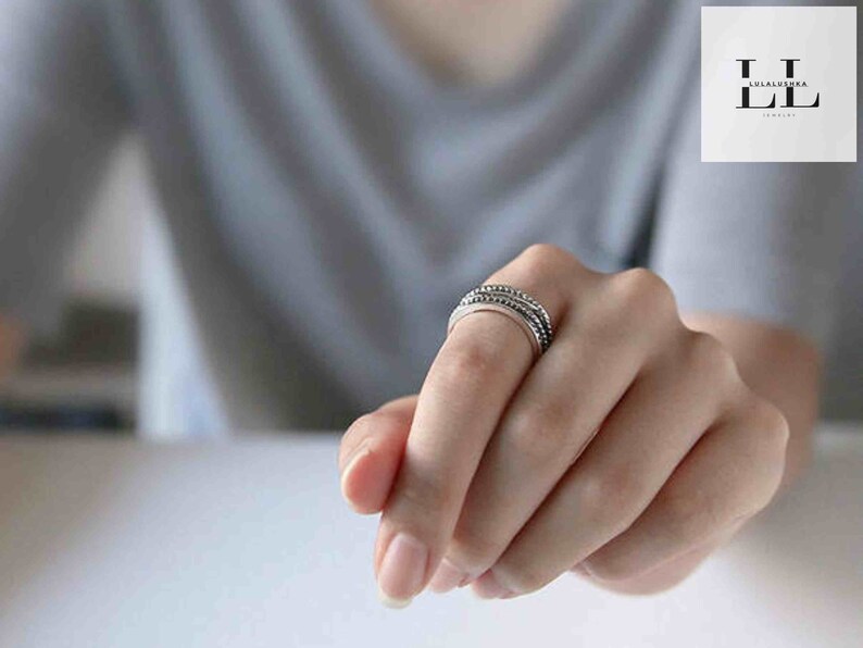 Elegant Layers: Sterling Silver Open Rings for Women A Touch of Luxury ...