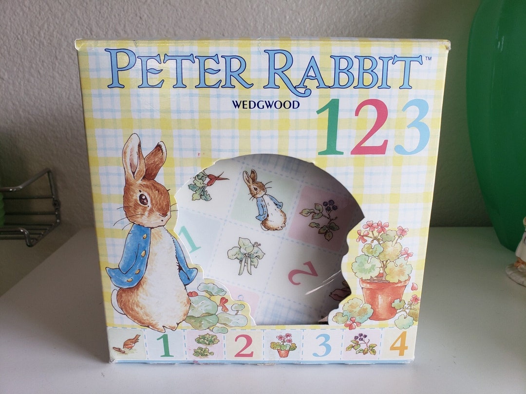 Wedgwood Beatrix Potter Peter Rabbit Learning Set Bowl Plate and Mug ...