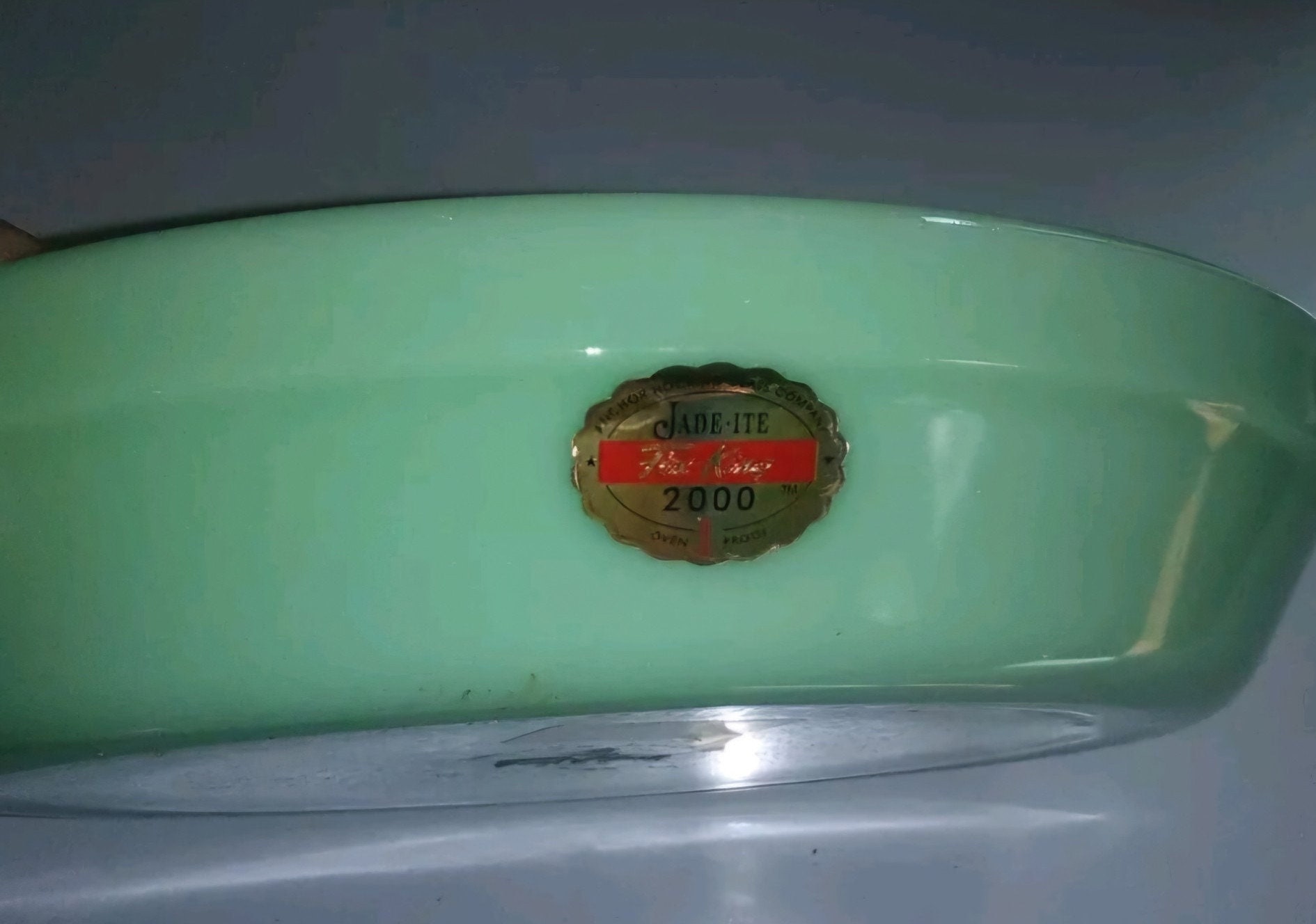Jadeite Fire King 2000 Pie Plate Vintage Anchor Hocking JADE-ITE Pie ...