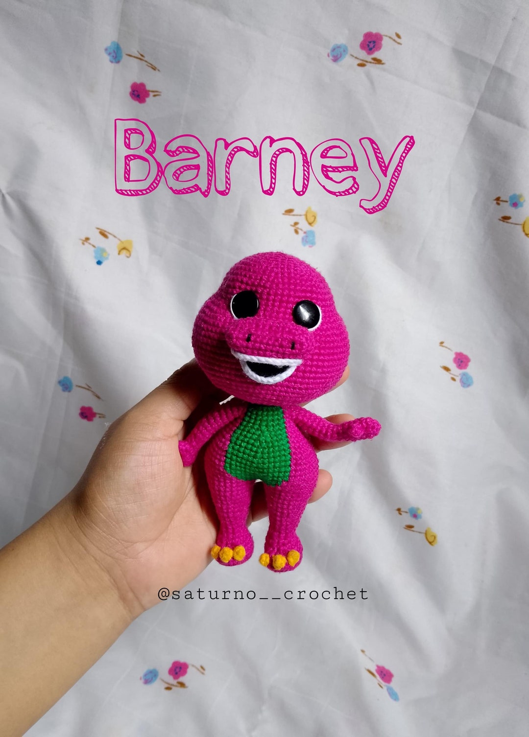 PDF PATTERN | BARNEY | Spanish and English - Etsy