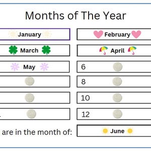 Days of the Week & Months of the Year Learning Chart | Interactive PDF ...