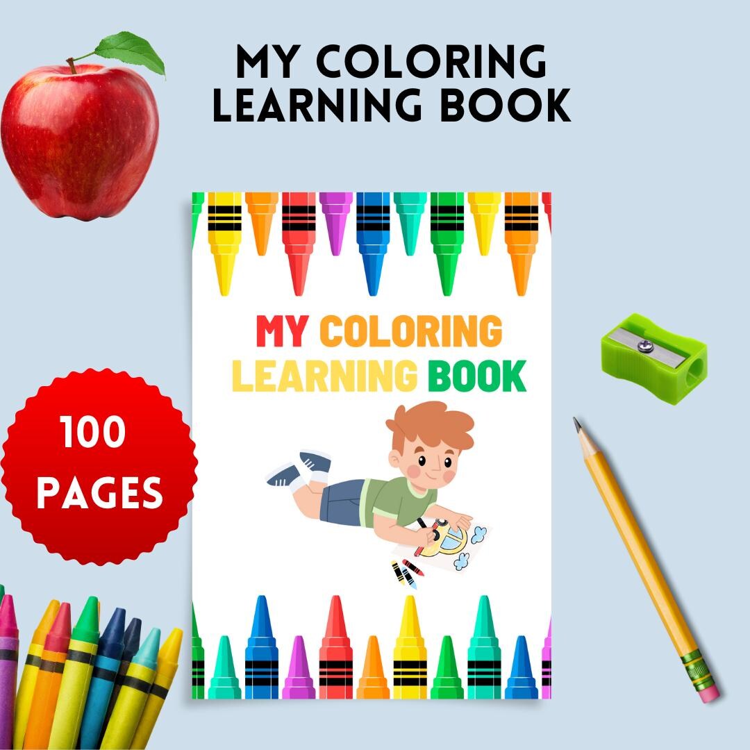 Toddler Coloring Learning Book | Learning, Abcs, Numbers, Colors ...