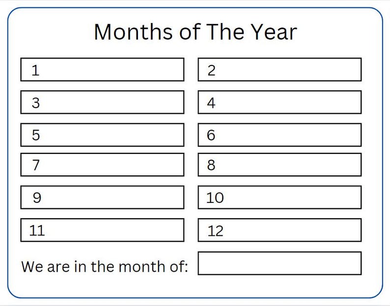 Days of the Week & Months of the Year Learning Chart Interactive PDF ...