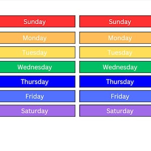Days of the Week & Months of the Year Learning Chart Interactive PDF ...