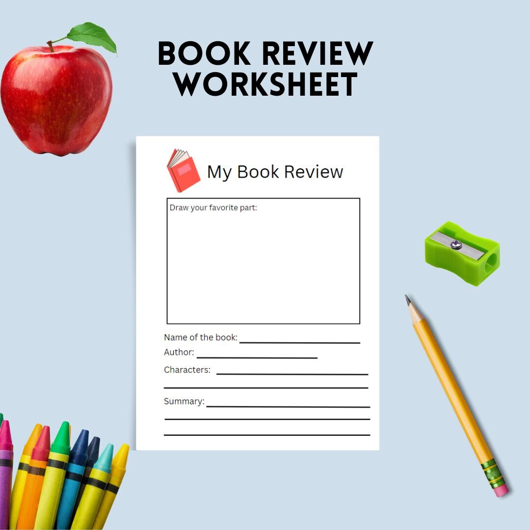 Early Learning Book Report Page | Printable Book Review Worksheet for ...