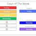 Days of the Week & Months of the Year Learning Chart | Interactive PDF ...