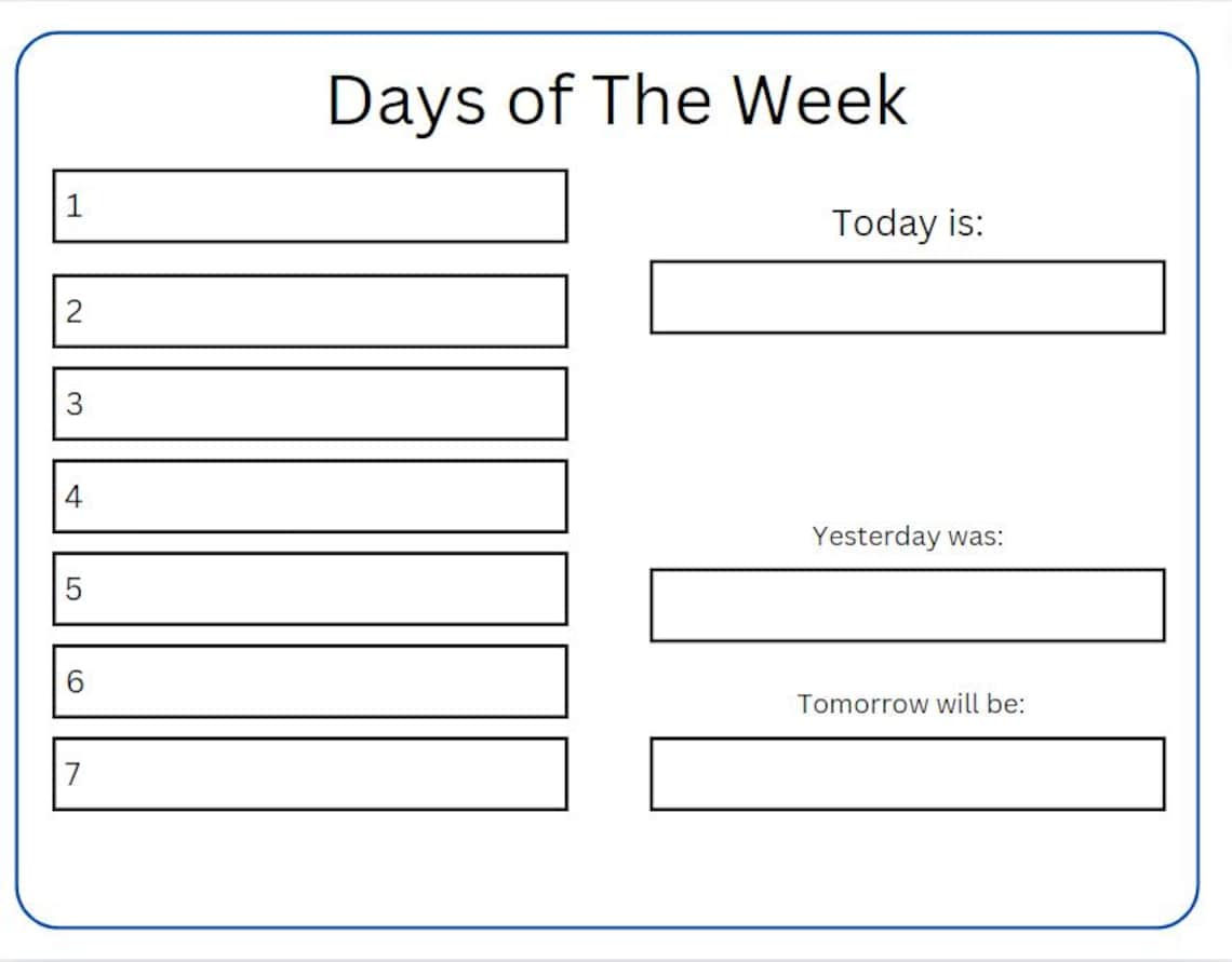 Days of the Week & Months of the Year Learning Chart | Interactive PDF ...