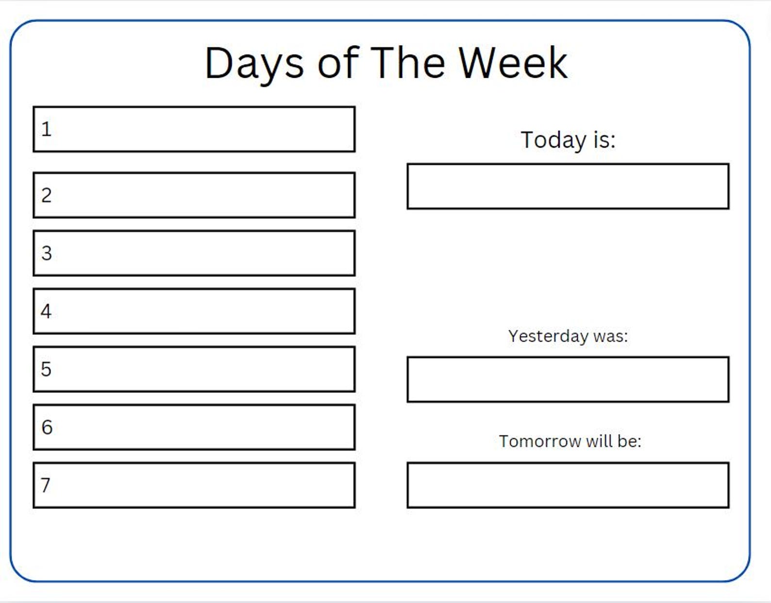 Days of the Week & Months of the Year Learning Chart | Interactive PDF ...