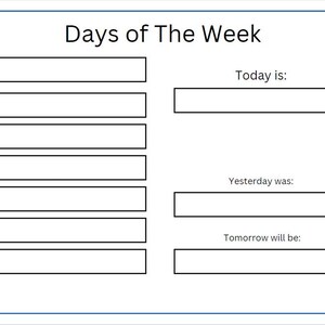 Days of the Week & Months of the Year Learning Chart | Interactive PDF ...