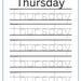 Days of the Week Printable Tracing Worksheet Handwriting Practice Kids ...