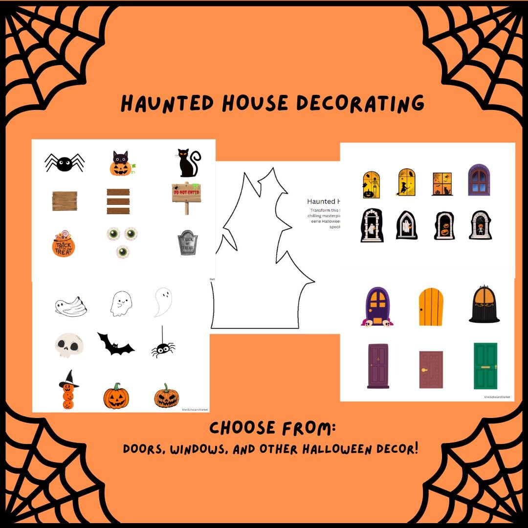 Spooky Haunted House Decorating Activity for Kids | Halloween Craft ...