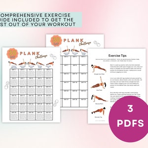 30 Day Plank Challenge, Plank Guide, Home Workout, Workout Plan ...