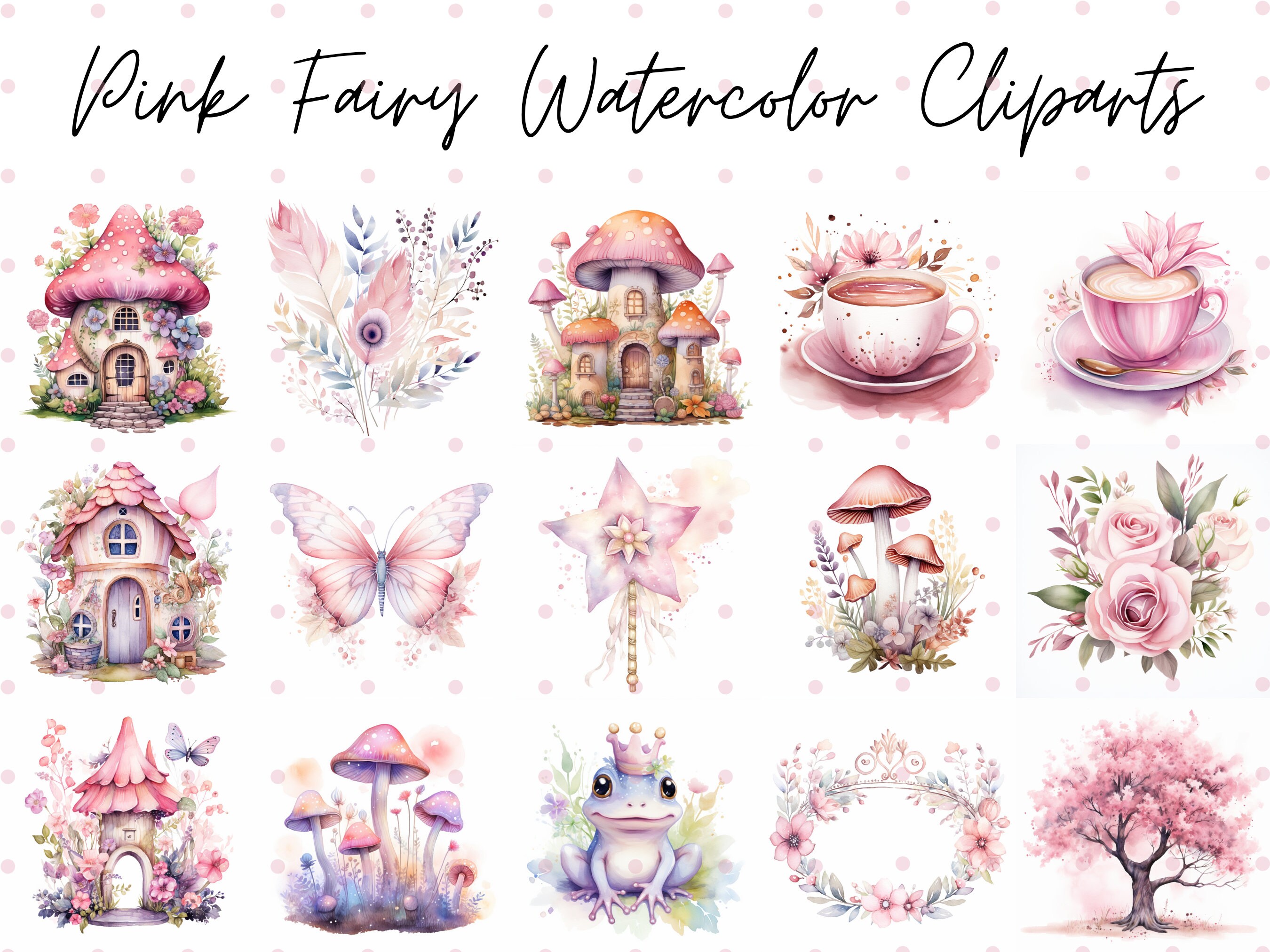 Watercolour Pink Fairy Clipart, Pink Fairy Clipart, Pink Fairy ...