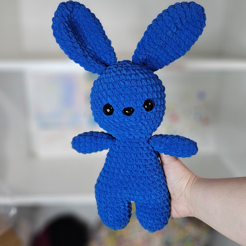 Crochet Bunny Friend Ears Up Blue Bunny Orange Bunny Cute Toy Stuffy Rabbit Amigurumi Etsy