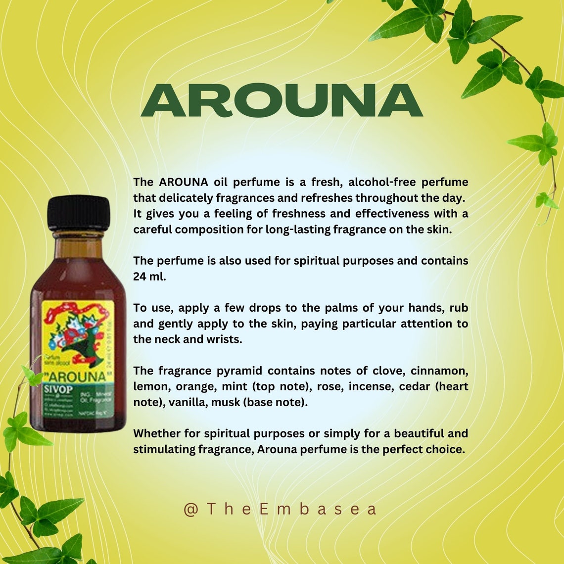 Arouna Perfume Oil 24ml - Etsy