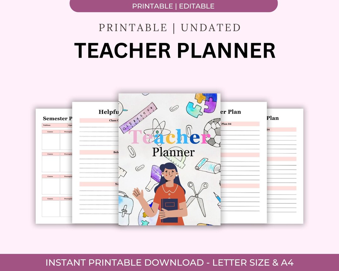 2025-2026 Teacher Planner: Lesson Plans, Classroom Management (instant ...