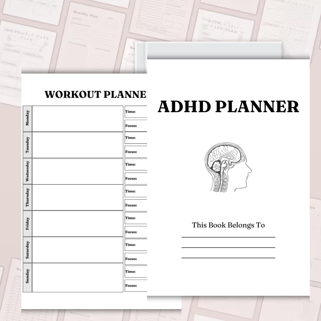 ADHD Planner Printable, Focus Planner for Adults, Executive Function ...