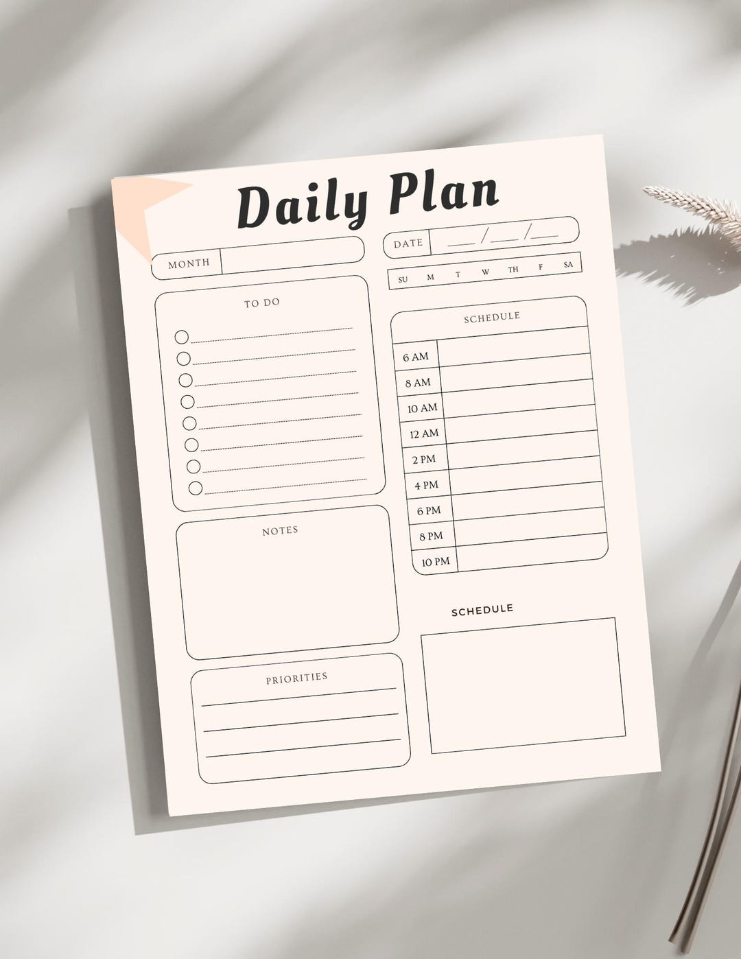 Seashell Daily Planner Template: Goodnotes Weekly Work Planner (digital ...