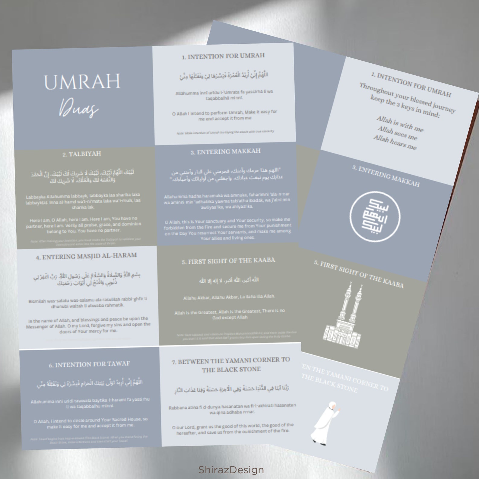 Umrah Duas Printable, Digital Download, Umrah Dua Cards, Duas for Umrah ...