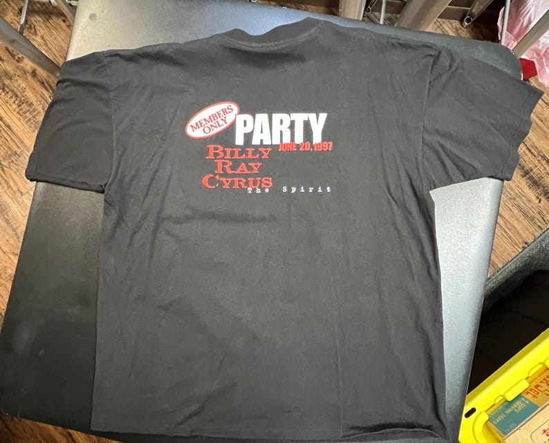 1997 Billy Ray Cyrus “the Spirit” Members Only Party Tee - Etsy