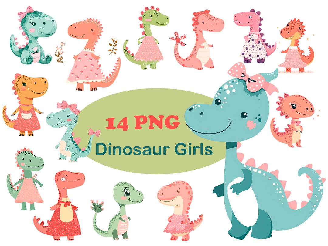 Baby Dinosaur PNG Clipart, Girl Dinosaur Clipart, Baby Dinosaur PNG ...