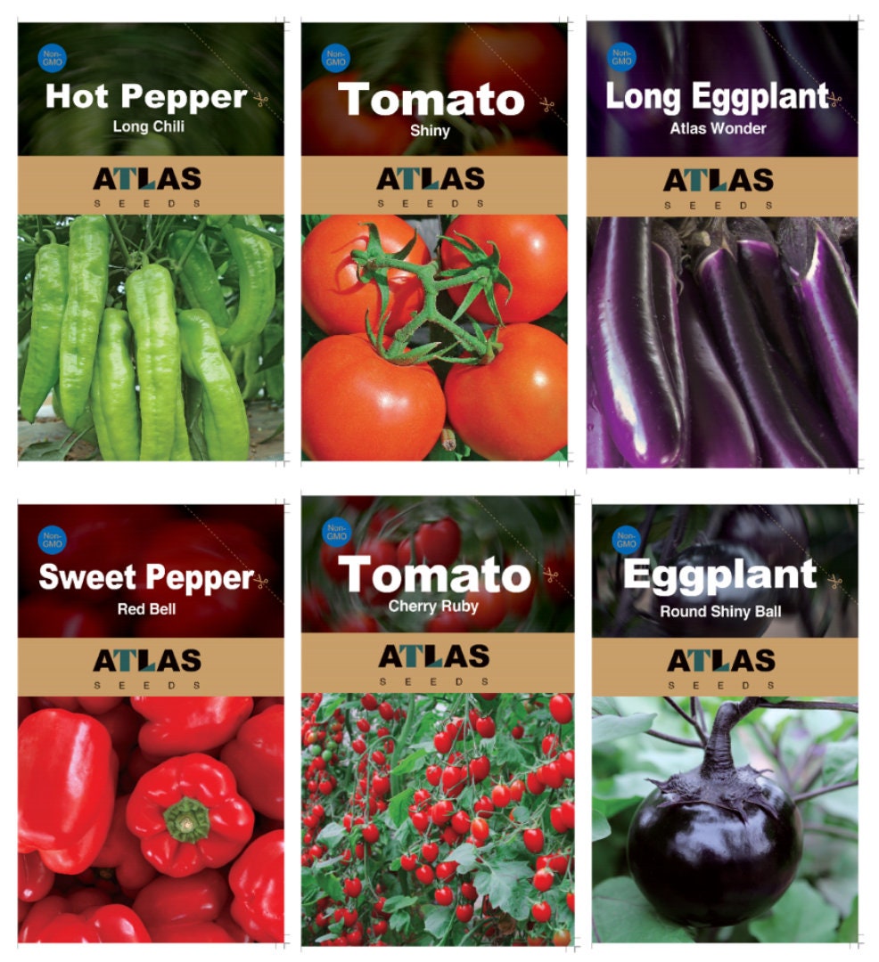29 Varieties Atlas Vegetable Seeds Survival Garden Kit Over 50,000 ...