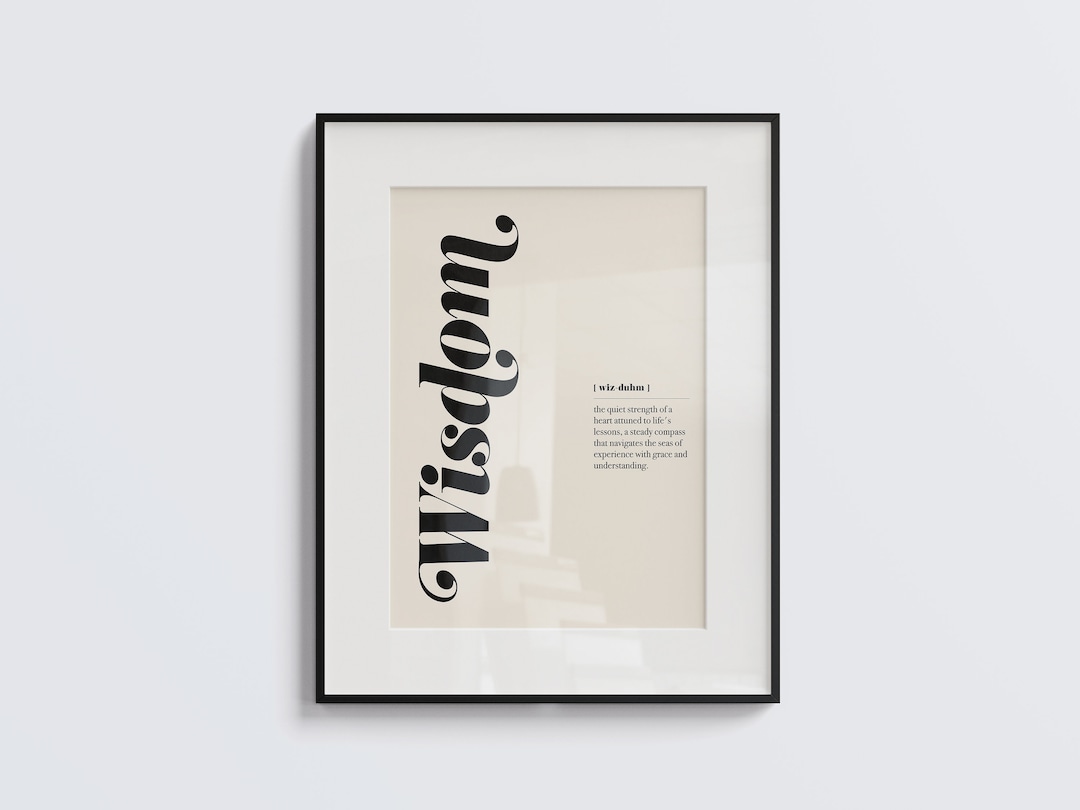 Wisdom PRINTABLE Wall Art, Wisdom Definition, Dictionary Print ...