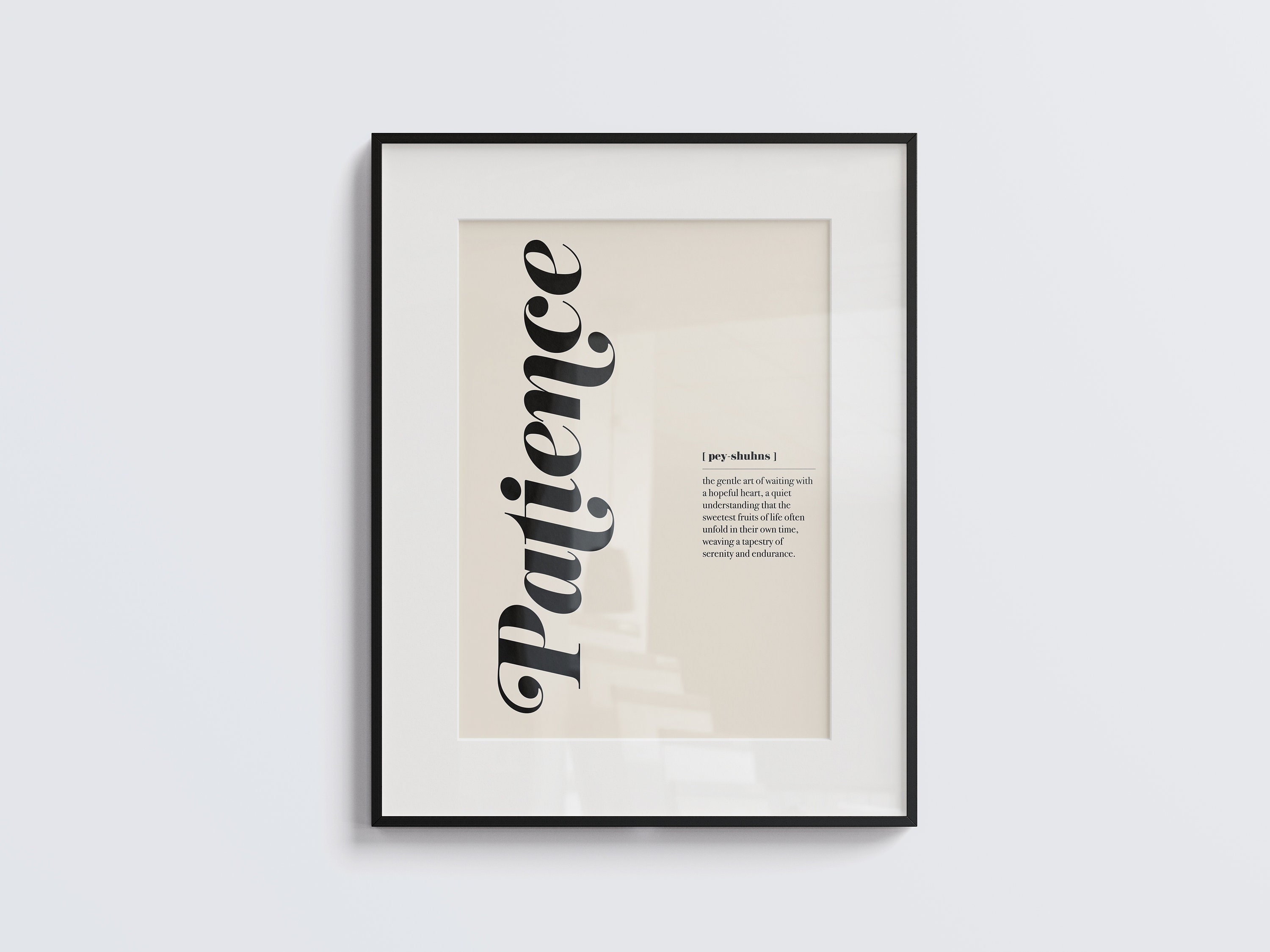 Patience PRINTABLE Wall Art, Patience Definition, Dictionary Print ...