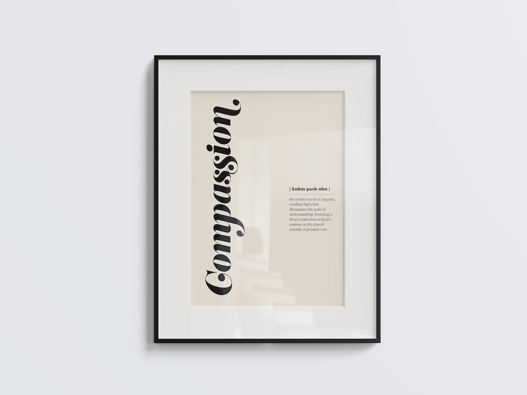 Compassion PRINTABLE Wall Art, Compassion Definition, Dictionary Print ...