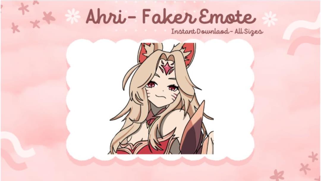 Ahri Prestige Faker Skin Emote for Twitch/ Youtube/ Discord - Etsy