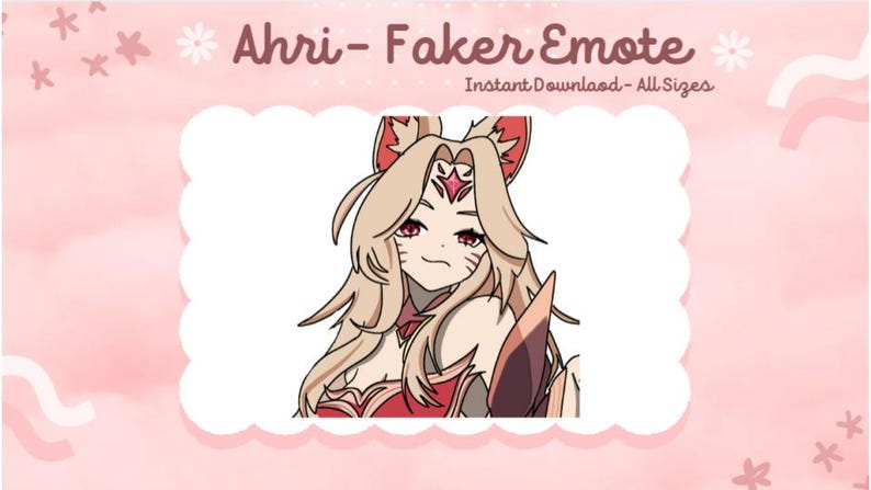 Ahri Prestige Faker Skin Emote for Twitch/ Youtube/ Discord - Etsy